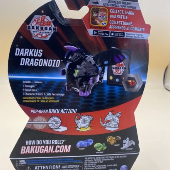 Toys | Bakugan Battle Planet Brawlers Darkus Dragonoid Set 2 Bakucores ...